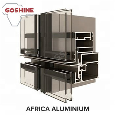 Foshan 6063 T5 Aluminum curtain wall Profile for Custom Design Made for Tanzania supplier