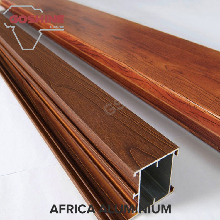Customize Wood Finish Aluminium Profiles Clear Texture ISO14001 2004 supplier