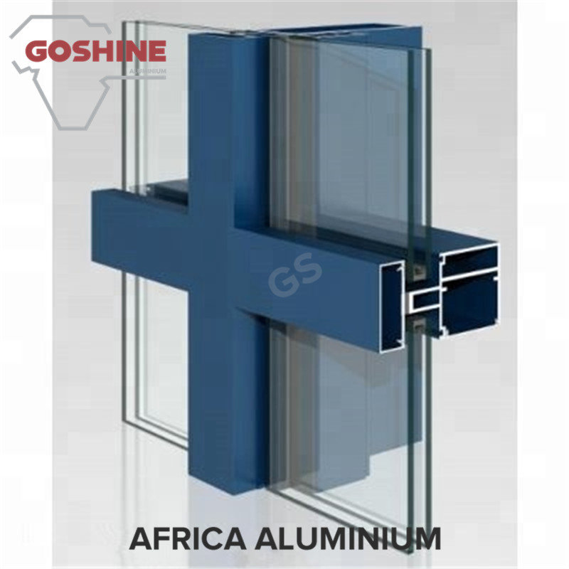 Foshan 6063 T5 Aluminum curtain wall Profile for Custom Design Made for Tanzania supplier