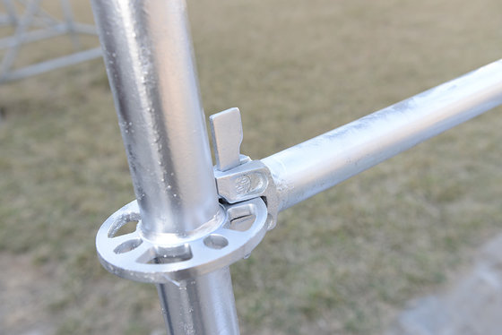 Steel Ringlock Scaffolding for Construction, Q345 Material, HDG Ringlock Scaffolding
