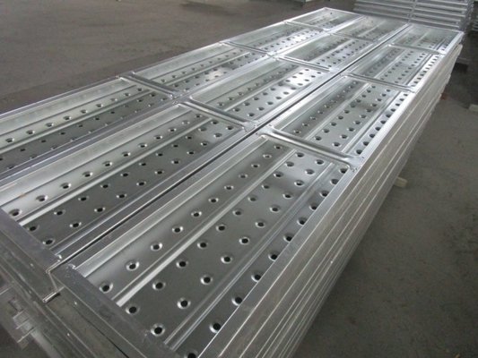 Q235 Pre-galvanized Steel Catwalk Ladder Scaffolding Hook Planks / Metal Plank