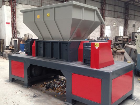 Waste shredding machine plastic rubber garbage shredder Double Shaft Plastic Shredder Machine For Plastic Mesh supplier