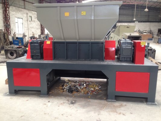 Waste shredding machine plastic rubber garbage shredder Double Shaft Plastic Shredder Machine For Plastic Mesh supplier