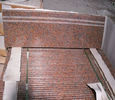 Red Straight Granite Stepping Stones For Indoor And Outdoor Stairs