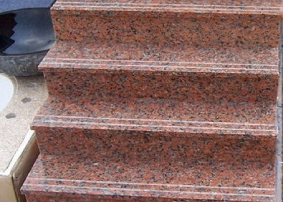 Red Straight Granite Stepping Stones For Indoor And Outdoor Stairs