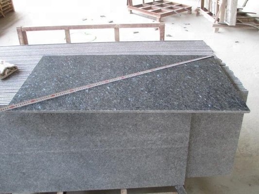 Large Blue Pearl Granite Floor Tiles Top Surface And One Long Edge