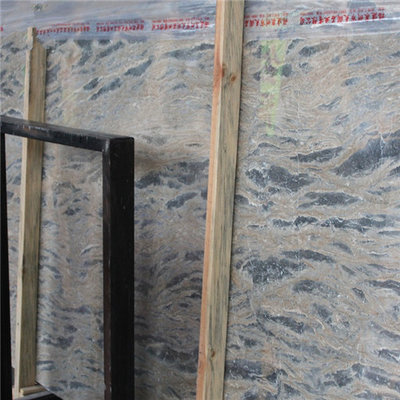 Decorative Apollo Marble Stone Slab / Gray Marble Slab No Radiation