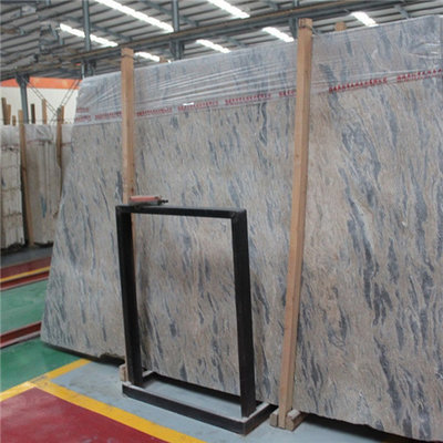 Decorative Apollo Marble Stone Slab / Gray Marble Slab No Radiation