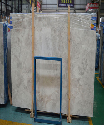 Indoor Exquisite Marble Stone Slab , Honed White Carrara Marble
