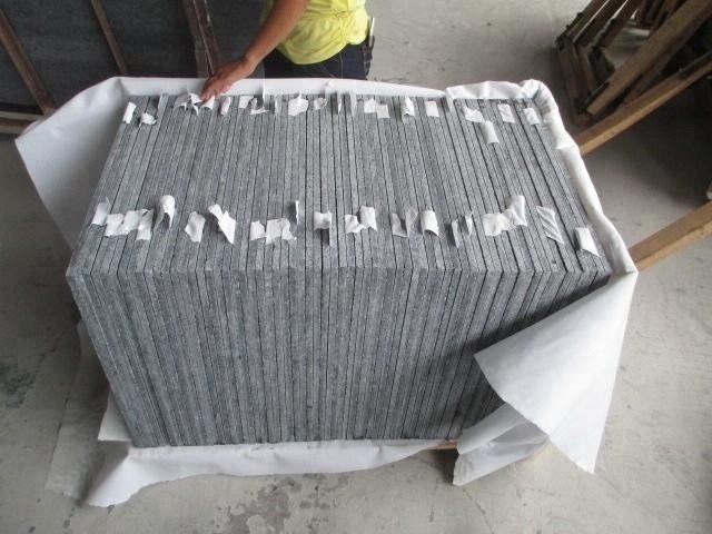 Large Blue Pearl Granite Floor Tiles Top Surface And One Long Edge