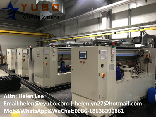 Complete galvanizing line to rotogravure engraving cylinder plating
