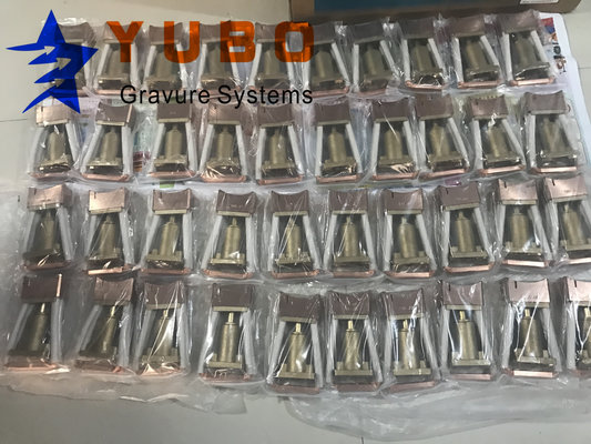 Carbon brush for gravure cylinder plating tank electric conduction