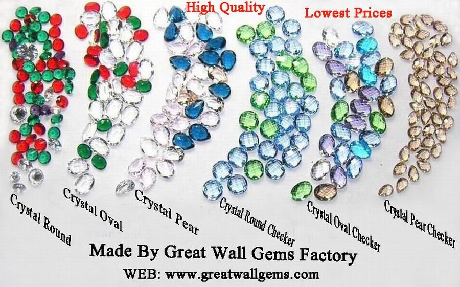 crystal round, crystal oval, crystal pear, crystal round checker, crystal oval checker, crystal pear checker