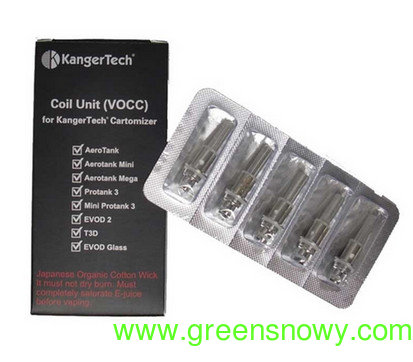 kanger VOCC Upgraded Dual Coils Resistances Available 1.8, 1.5, 1.2, 1.0, 0.8ohms VOCC