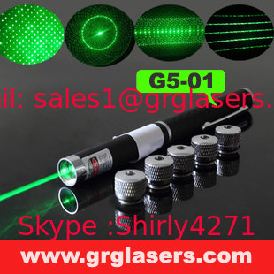 5 in 1 Green Laser Pointer Pen 1mW Star Effect Caps 5 Laserheads Lazer Light Made In China supplier