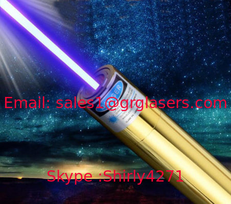 2017 New styles Golden 445nm blue laser pointer 3000mw burn match cigars cutting paper With DHL free Shipping supplier