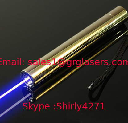 2017 New styles Golden 445nm blue laser pointer 3000mw burn match cigars cutting paper With DHL free Shipping supplier