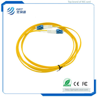 Durable low insertion loss 3m duplex LC-LC connector 10Gb SM fiber optic Patch Cable with SEIKO plug