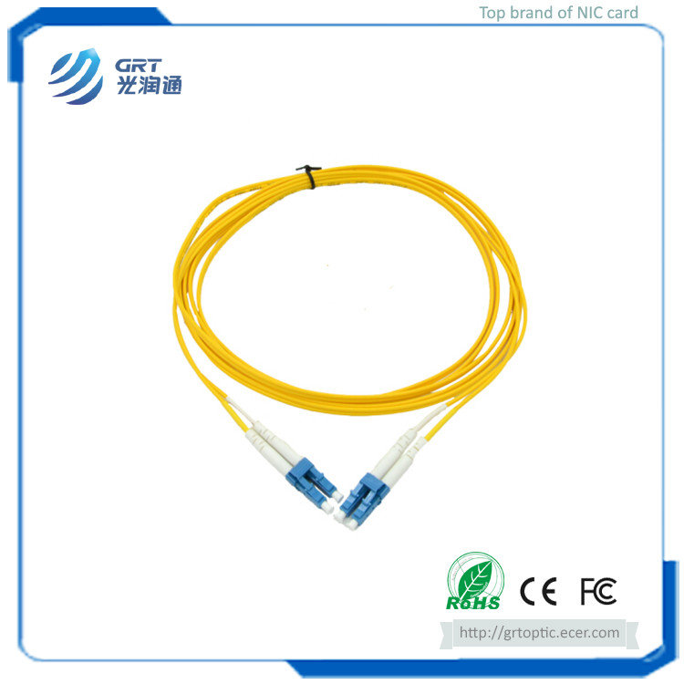 Durable low insertion loss 3m duplex LC-LC connector 10Gb SM fiber optic Patch Cable with SEIKO plug
