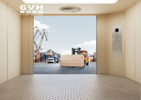 Guangri elevator Cargo Lift 0.5m/s Speed stainless steel Material CL721L Ceiling