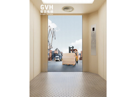 1.0m/s Speed Goods Elevator Variable driving frequency Side Opening Door