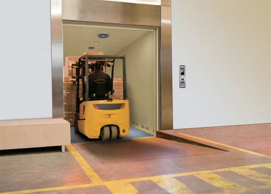 Machine room Freight Lift Elevator Multi- beam screen Center Opening Door opening