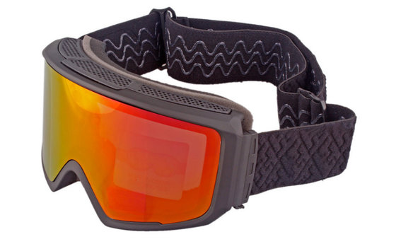 New style hot sale style new wholesale magnetic ski goggles with full REVO ice blue lens and customzied made strap