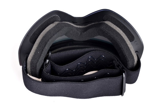 2019 winter season magnetic ski goggles with good price and good quality, glossy white black strap with customzied color