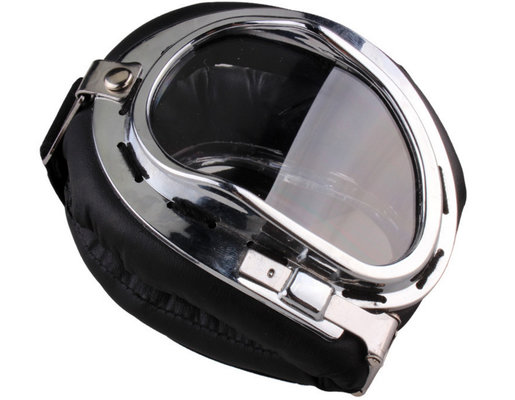 2019 Customzied vintage classical motocross goggles, PU leather motorcycle goggles with clear lens
