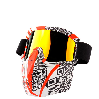 China supplier motorcycle goggles and mask, motocross goggles and mask with beautiful printing on mask