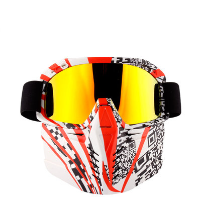 China supplier motorcycle goggles and mask, motocross goggles and mask with beautiful printing on mask