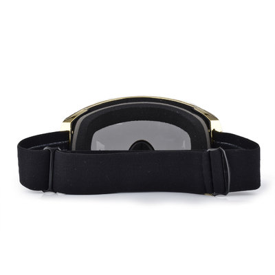 Anti-fog lens magnetic snow goggles, customized gold frame color ski goggles, lens interchanged snowboard goggles