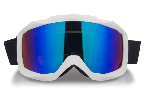 2019 newest white frame ski goggles with customized frame color, customized strap with logo design, black snow goggles