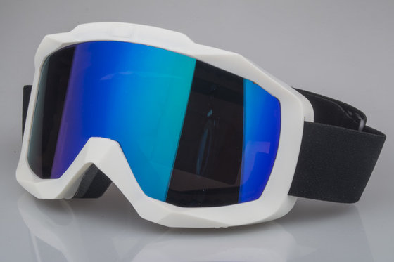 2019 newest white frame ski goggles with customized frame color, customized strap with logo design, black snow goggles