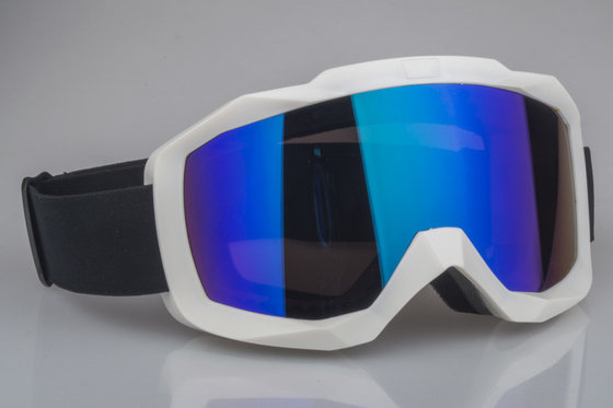 2019 newest white frame ski goggles with customized frame color, customized strap with logo design, black snow goggles