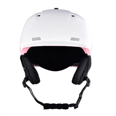 EPS materials full face ski helmet, white and pink ski helmet with goggles