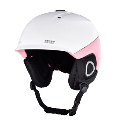 EPS materials full face ski helmet, white and pink ski helmet with goggles