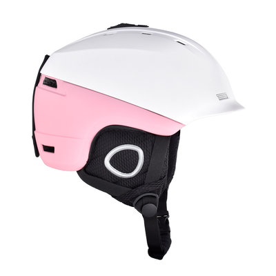 EPS materials full face ski helmet, white and pink ski helmet with goggles