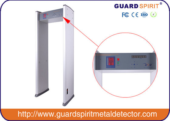 Six Led Strip Alarm Multizone Metal Detector Gate For Schools , Retail , Events