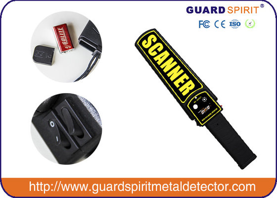 Super Scanning Handheld Metal Detector / Rechargeable Airport Security Detector With LED Alarm