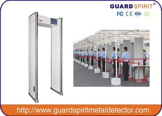 Public Security Check Walk Through Metal Detector 6 Detecting Zones , Walk Through Scanner