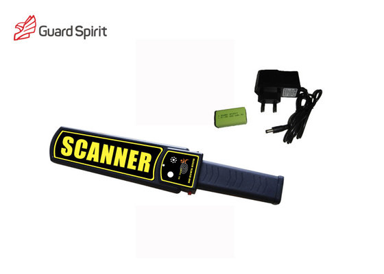 Gold hand held metal detector wand packing with charger and recycle using battery