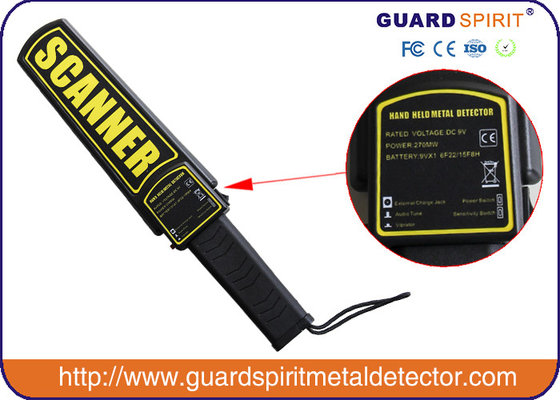 Super Handheld Metal Detector Wand , Hand Held Body Scanner for Security
