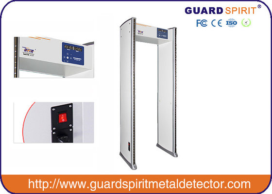 Gray 6 Zones Walk Through Security Scanners With Led Indicator On Both Side