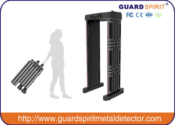 6 Zone Foldable Archway Metal Detector , Walk Thorugh Metal Detector Waterproof With Sound Alarm