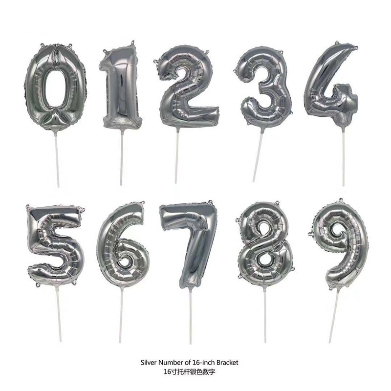 2019party foil balloon wth cup stick with letter shape or customer design shape for kids'gift or party decoration