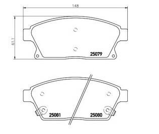 Brake system Cheverlet Cruze Front Brake Pad Replacement OEM 13301234 Genuine parts supplier