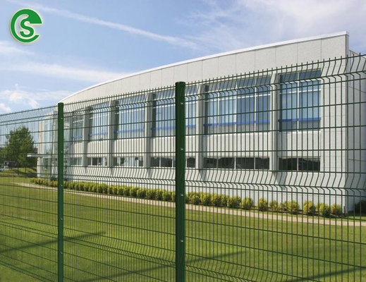 RAL6005 welded 50*200mm mesh nylofor 3D panel fences/PVC coated Bending welded mesh fence
