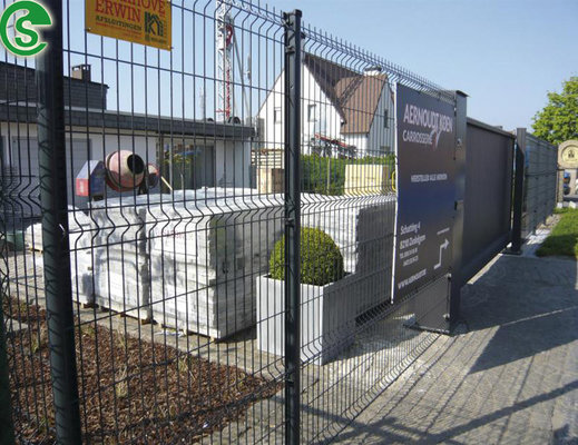 RAL6005 welded 50*200mm mesh nylofor 3D panel fences/PVC coated Bending welded mesh fence