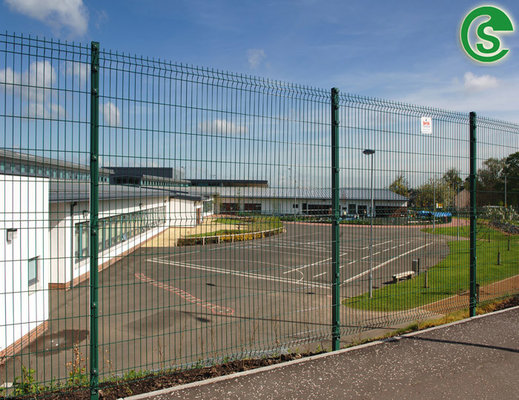France market 4ft/5ft/6ft PVC coated Nylofor 3d fencing panels with peach post